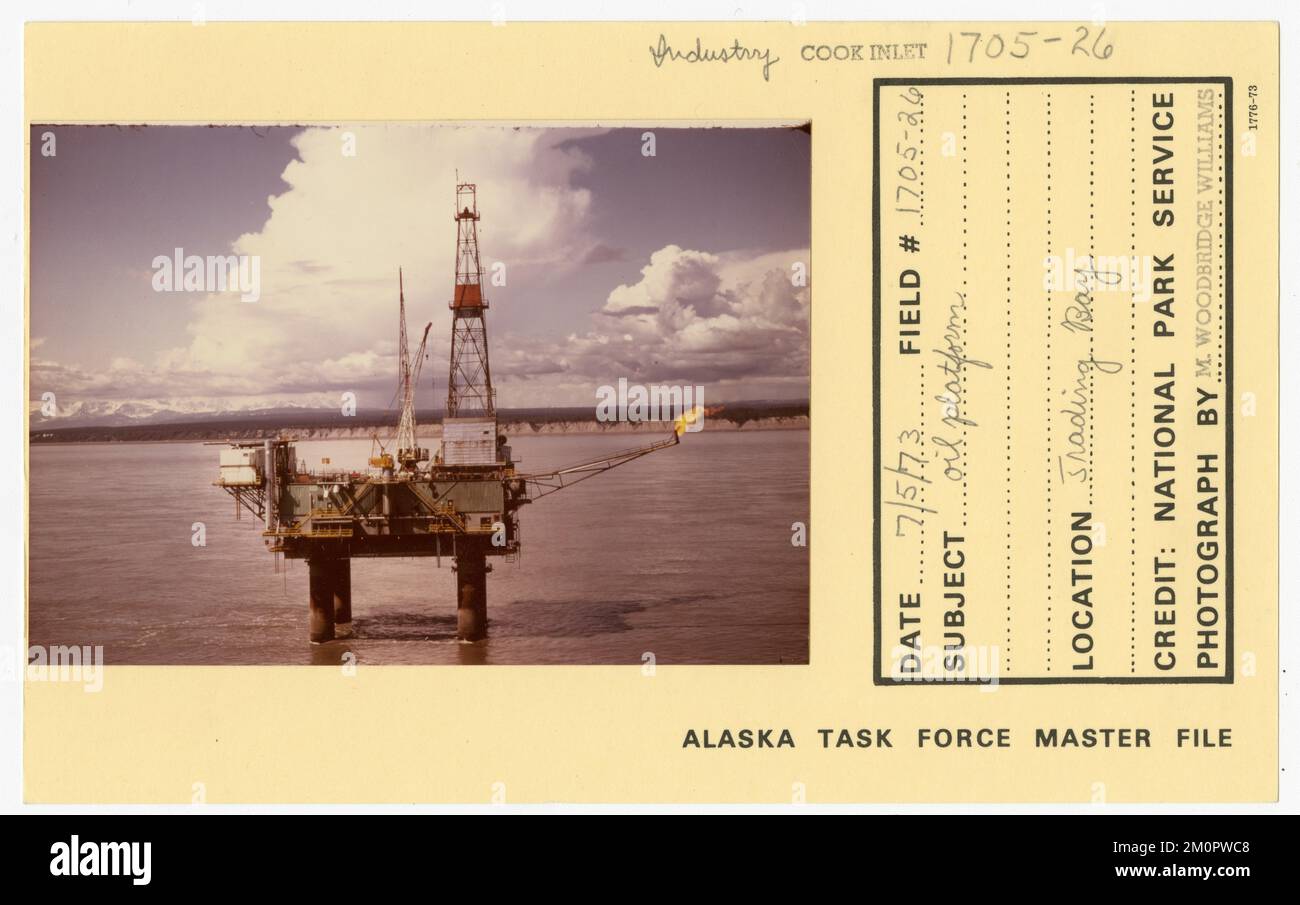 Oil platform. Alaska Task Force Photographs Stock Photo - Alamy