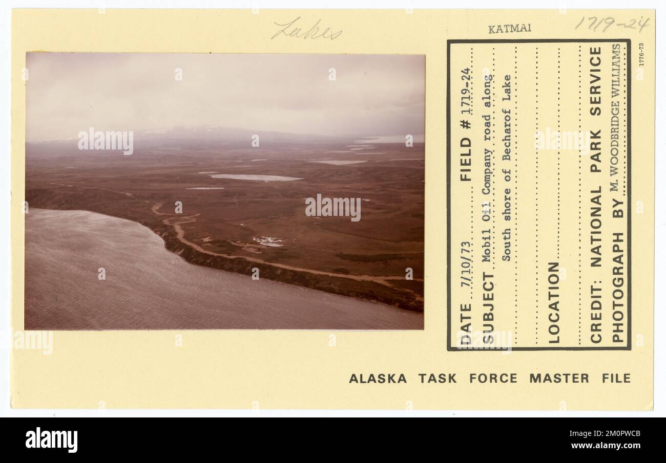 Mobil Oil Company road along south shore of Becharof Lake. Alaska Task ...