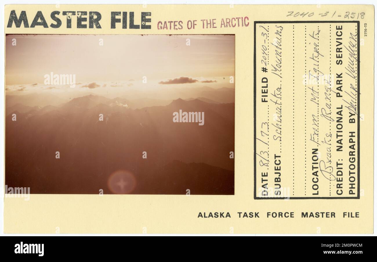 Schwatka Mountains. Alaska Task Force Photographs Stock Photo - Alamy