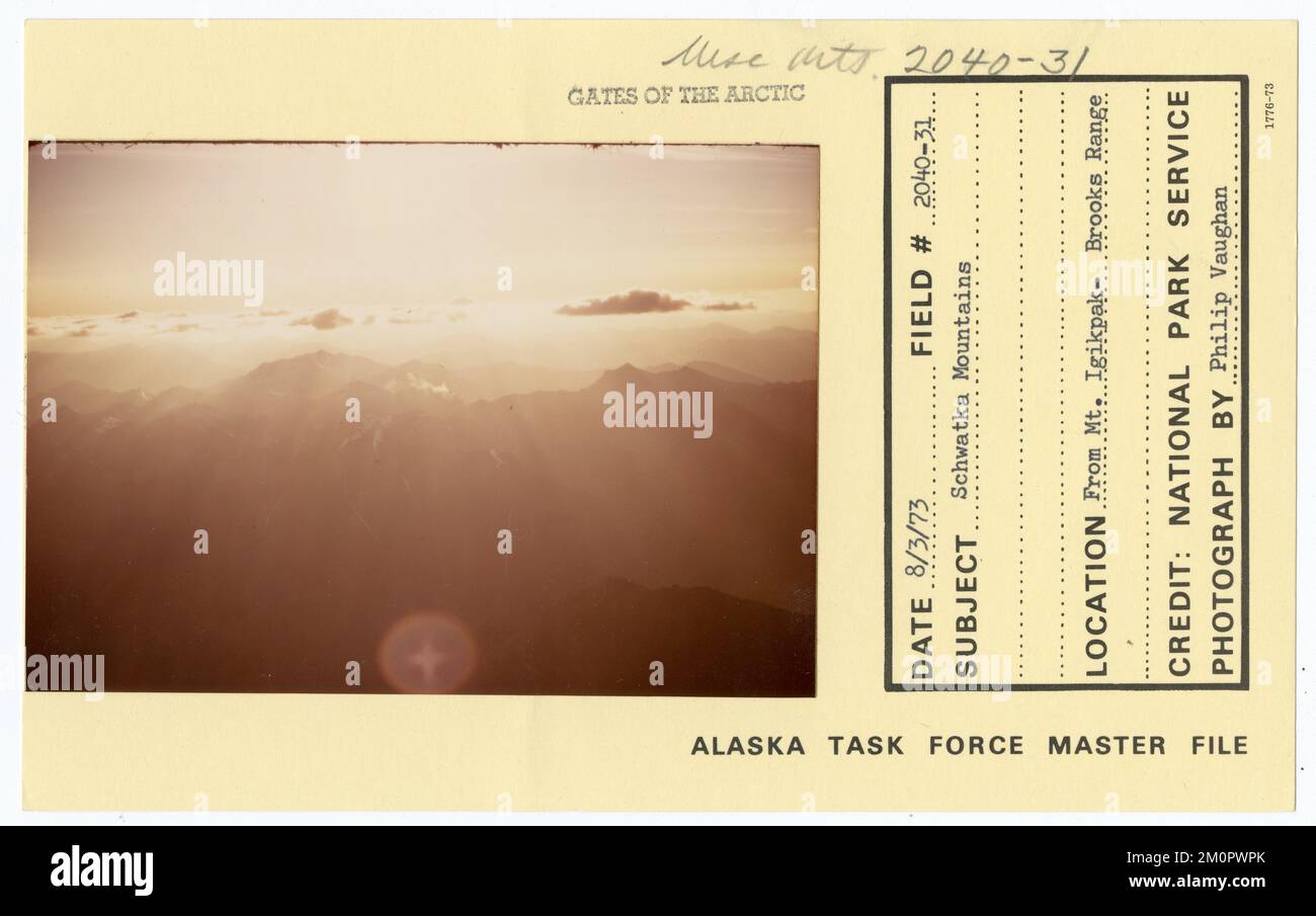 Schwatka Mountains. Alaska Task Force Photographs Stock Photo - Alamy