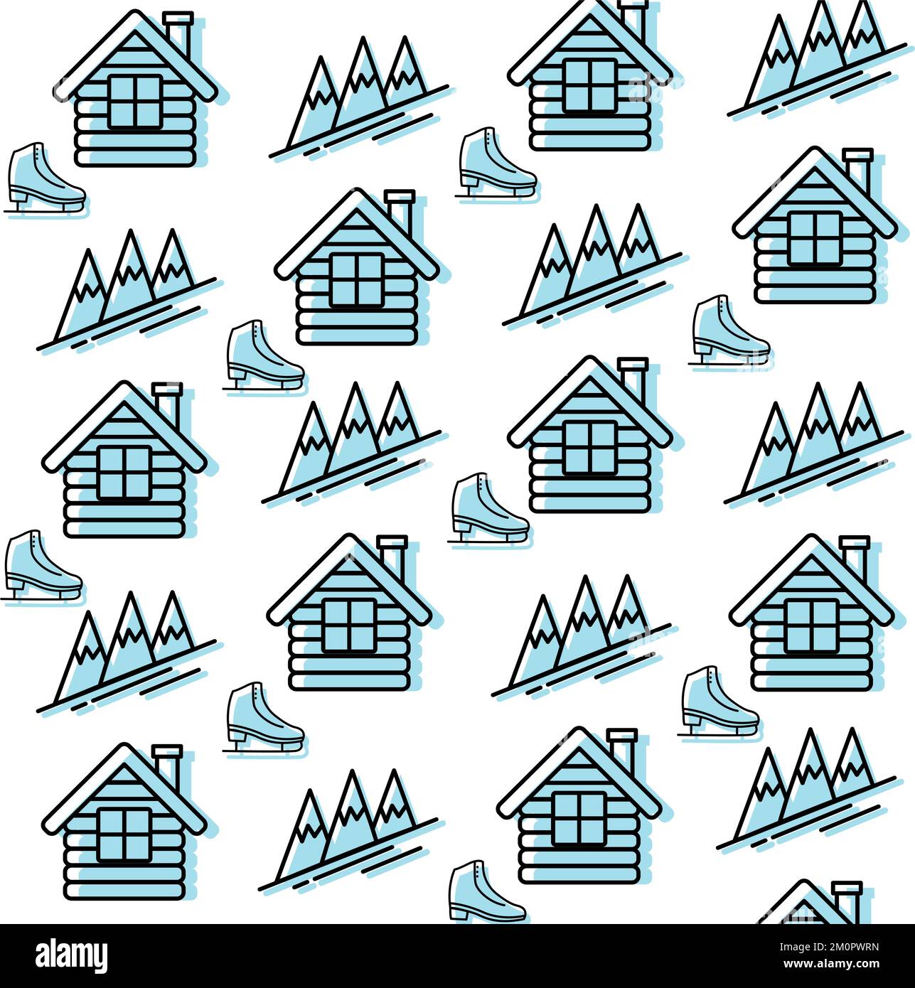 Winter seamless pattern background with winter icons Vector Stock ...