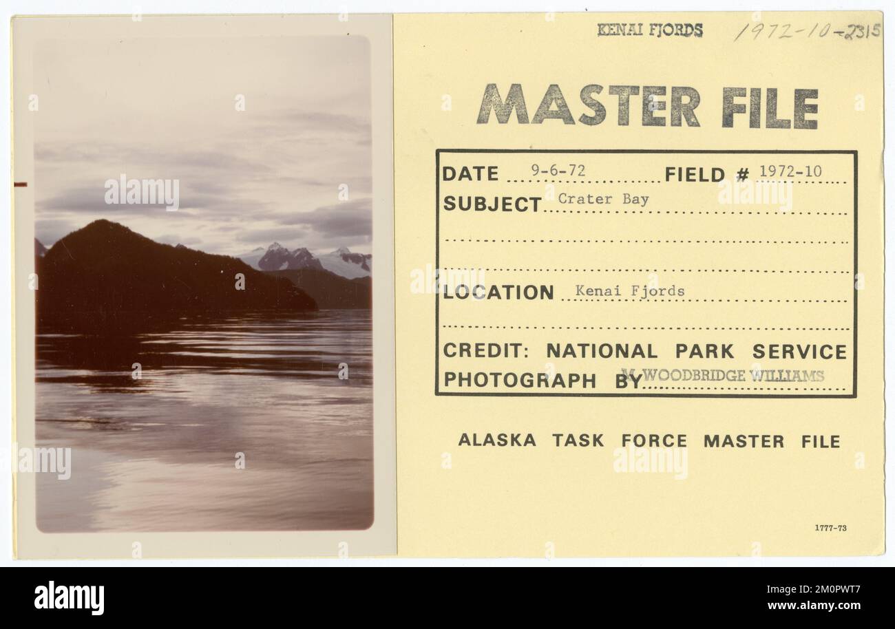 Crater Bay. Alaska Task Force Photographs Stock Photo - Alamy
