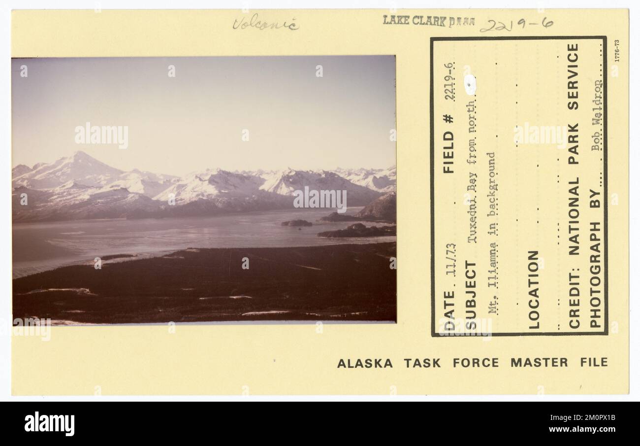 Tuxedni Bay from north Mount Iliamna in background. Alaska Task Force ...