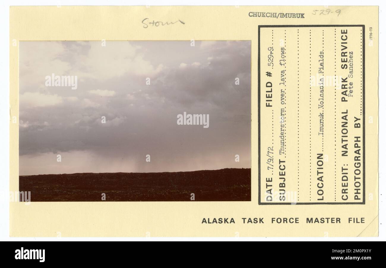 Thunderstorm over lava flows. Alaska Task Force Photographs Stock Photo ...