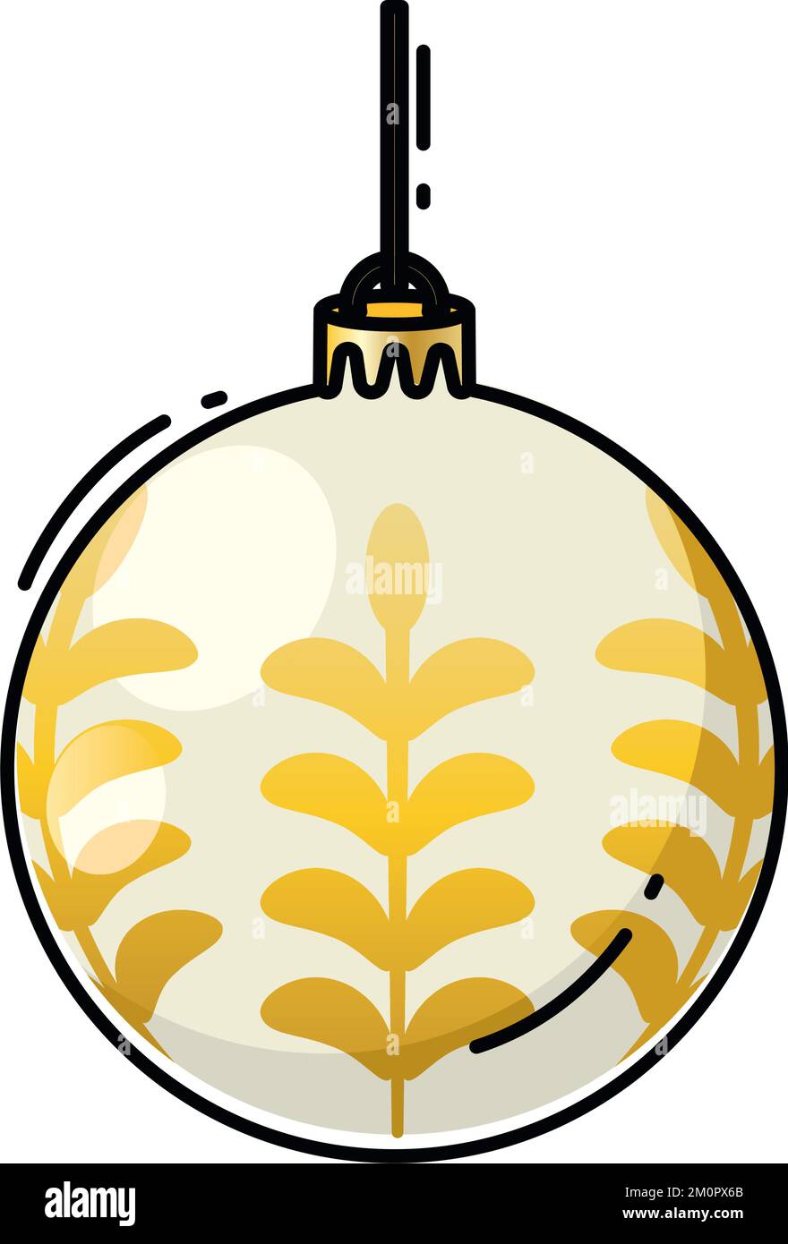 Isolated colored christmas ball with texture Vector Stock Vector Image ...