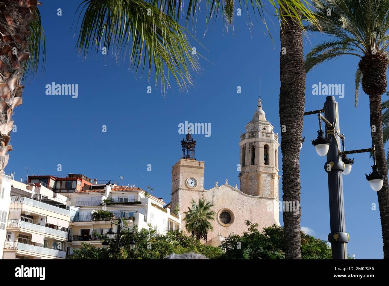 Church of Saint Bartomeu and Santa Tecla in Sitges, Spain through the ...
