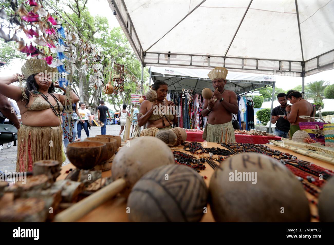 cachoeira, bahia, brazil - november 5, 2022: Kiriri Indians are seen ...