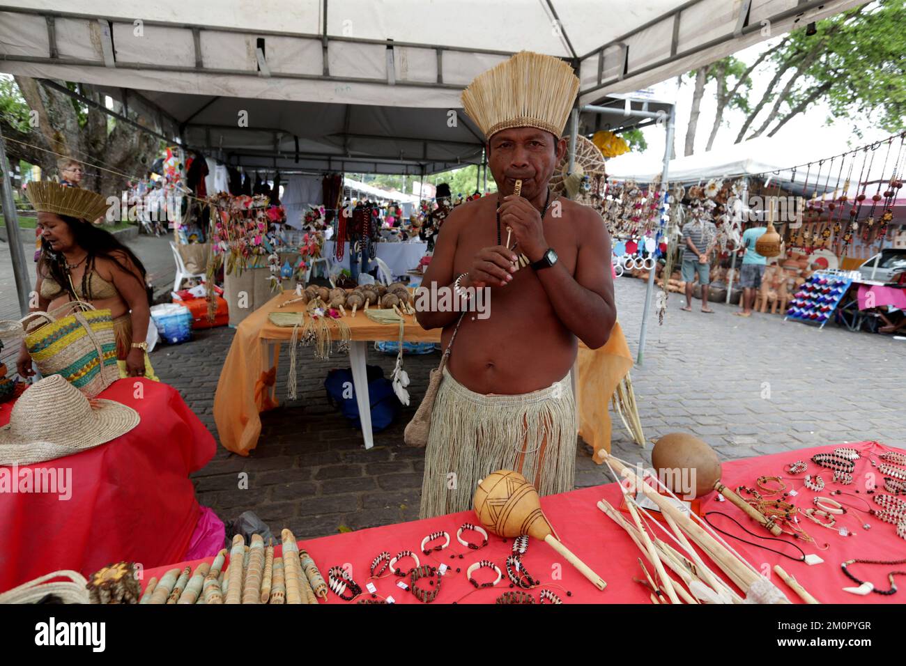 cachoeira, bahia, brazil - november 5, 2022: Kiriri Indians are seen ...