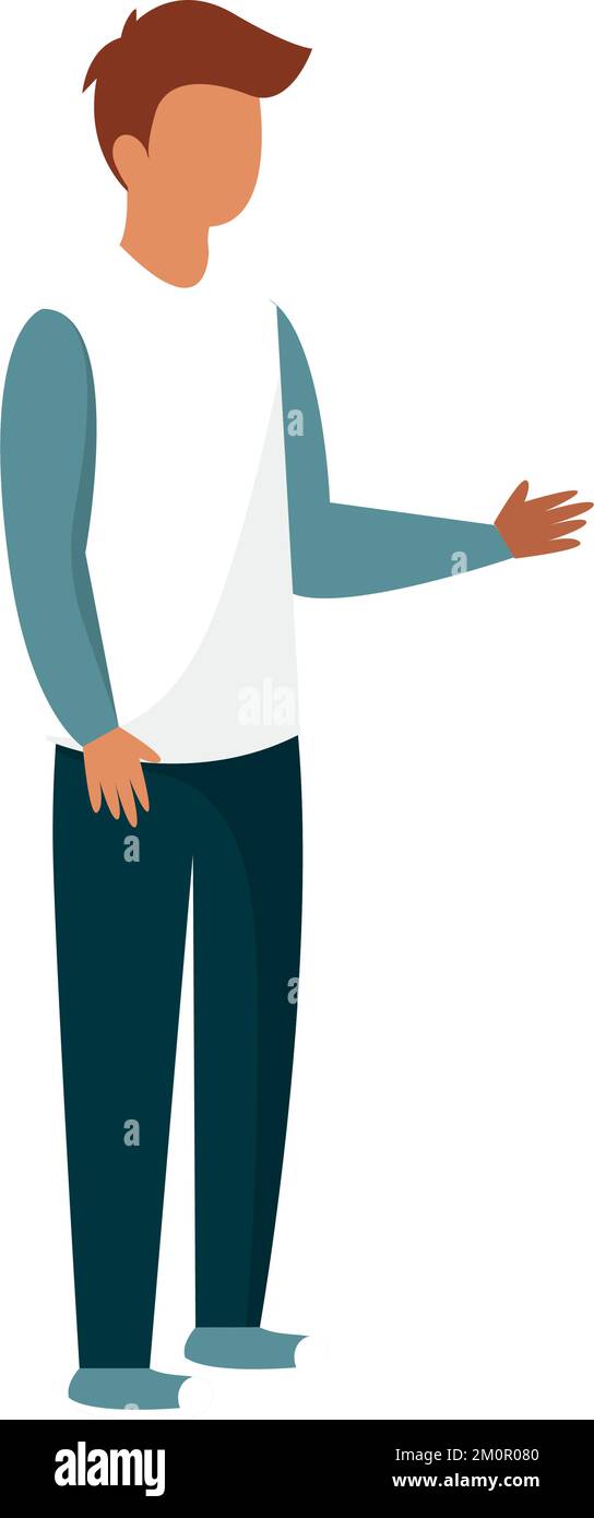 Isolated abstract colored male character Vector Stock Vector Image ...