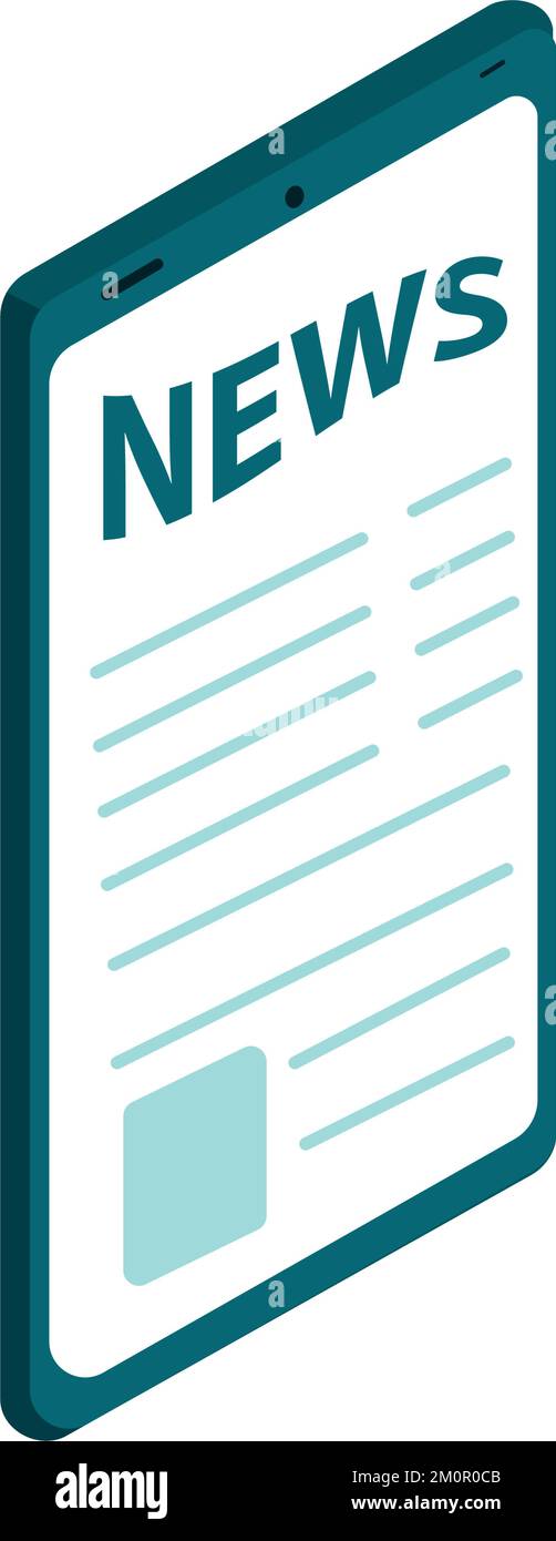 Isolated cellphone with news and text icon Vector Stock Vector Image ...