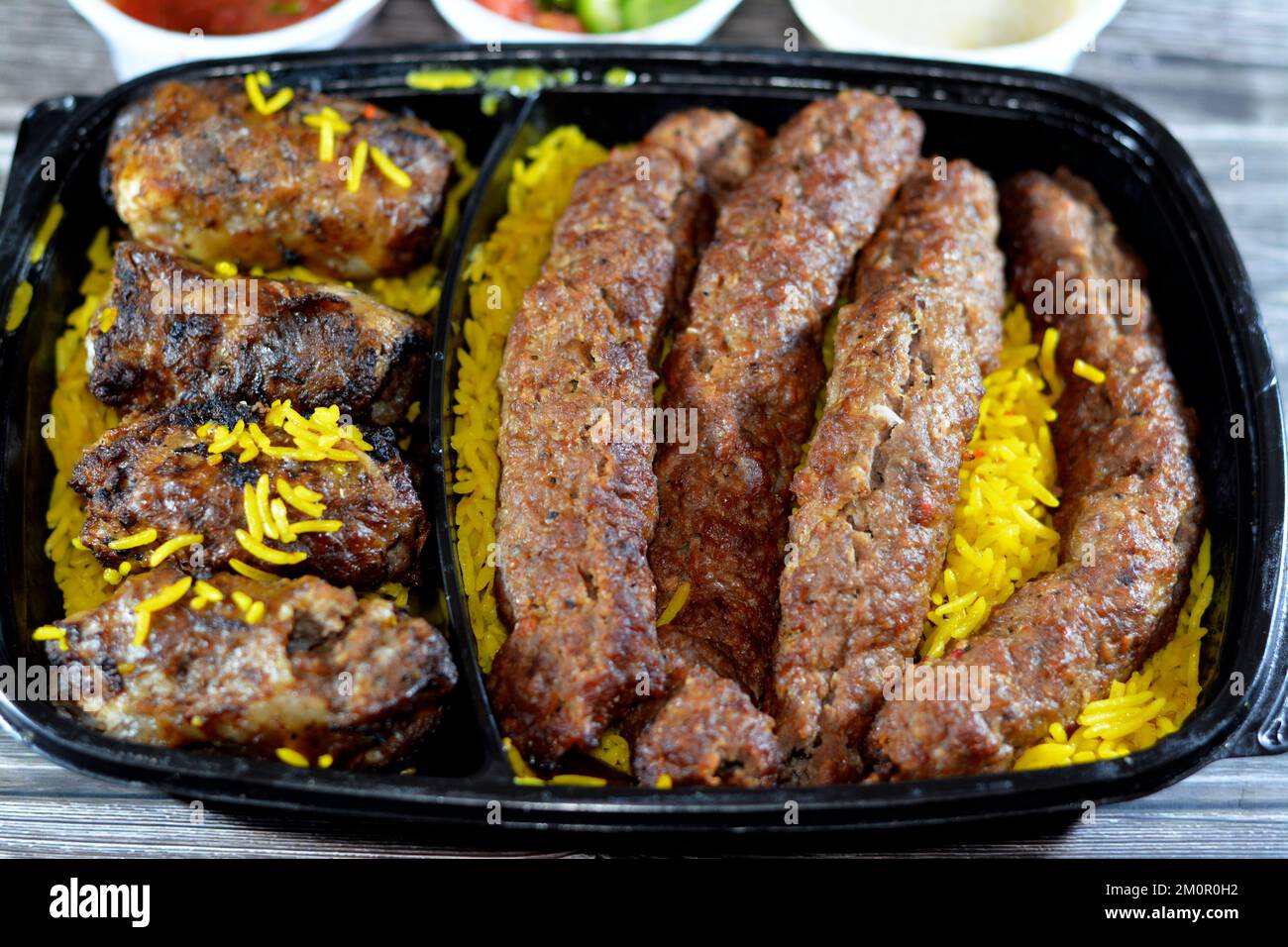 Arabic cuisine traditional food beef Kofta, kebab and tarb kofta shish ...