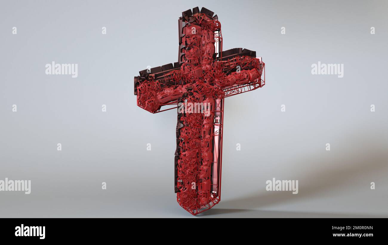 A 3D Illustration of the Christian cross. Artists, Designers, Pattern ...