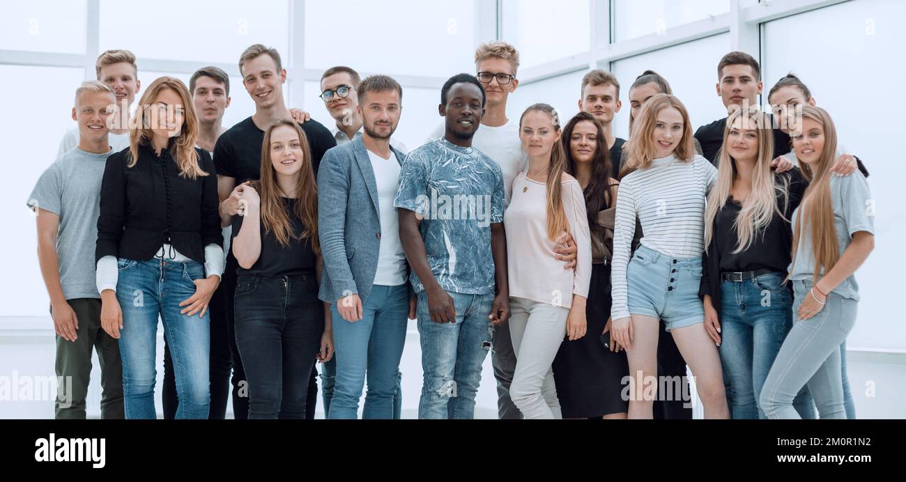 group of successful young people standing together Stock Photo - Alamy