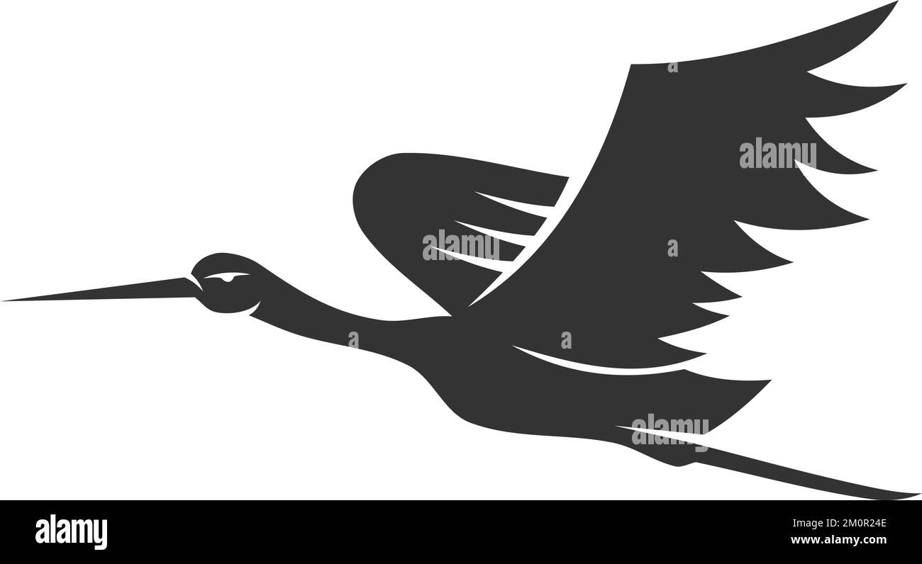 Stork bird logo template Icon Illustration Brand Identity Stock Vector ...