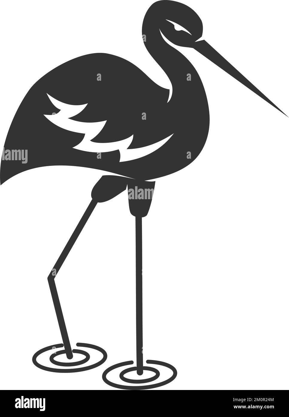 Stork bird logo template Icon Illustration Brand Identity Stock Vector ...