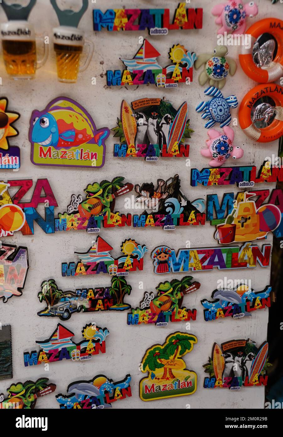 Mazatlan, Mexico - November 9, 2022 - Varieties of colorful magnets for ...