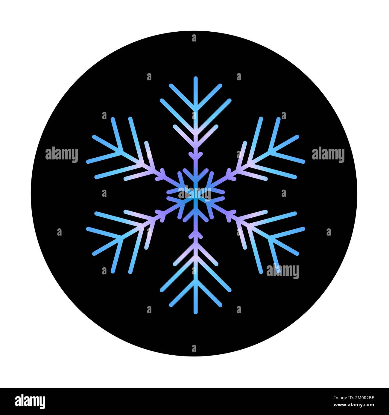 Vector blue snowflake at round background icon. illustration for web ...