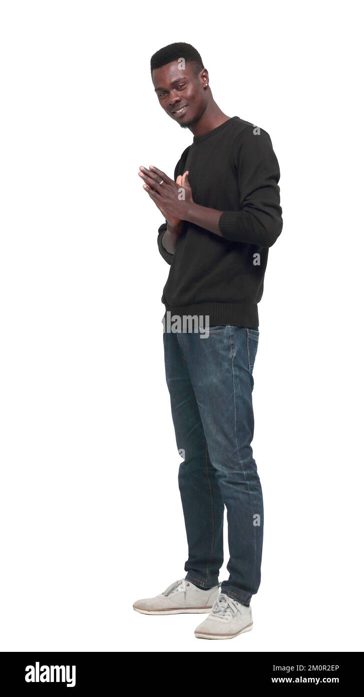 serious guy looking at the camera. isolated on white Stock Photo - Alamy