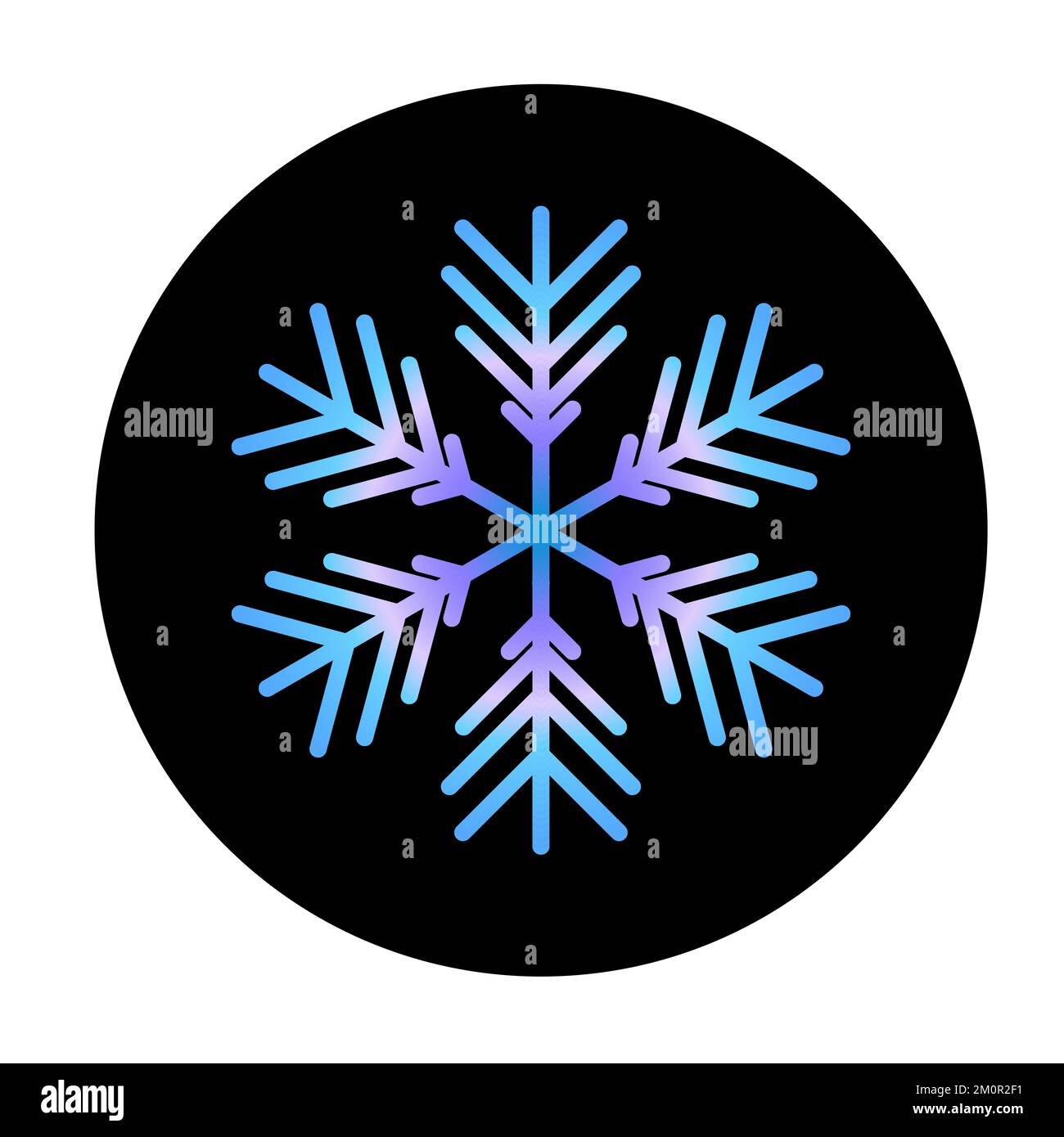 Vector blue snowflake at round background icon. illustration for web ...