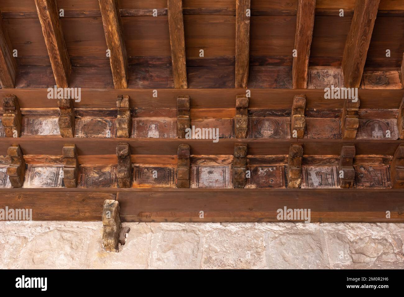 Medieval Paint in Cloister of Notre-Dame and Saint-Leonce Cathedral of ...