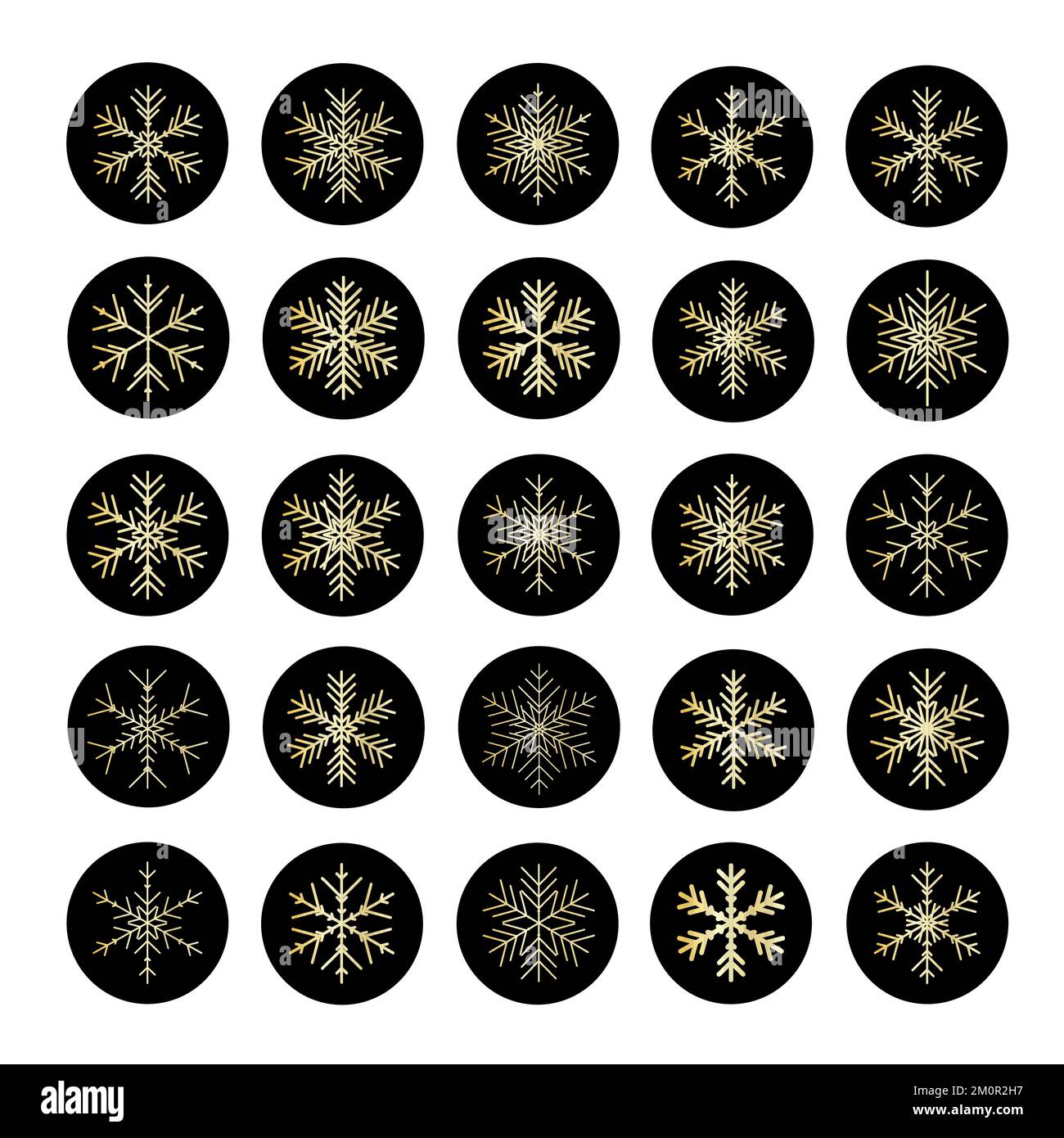 Vector set of various snowflakes icons. illustration for web Stock ...