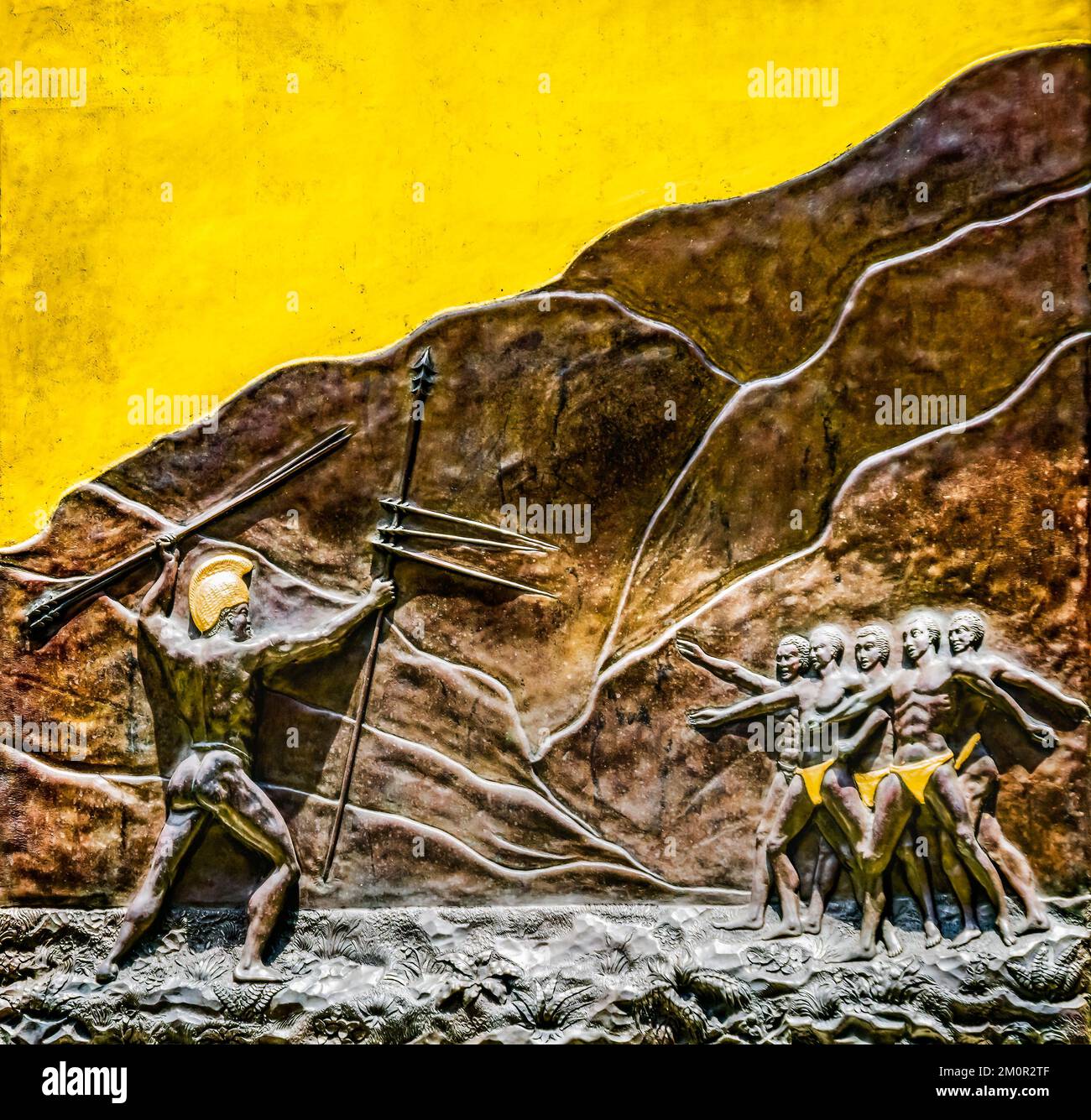 King Defeating Oahu Enemies Nuuanu Pali Plaque King Kamehameha I Statue ...