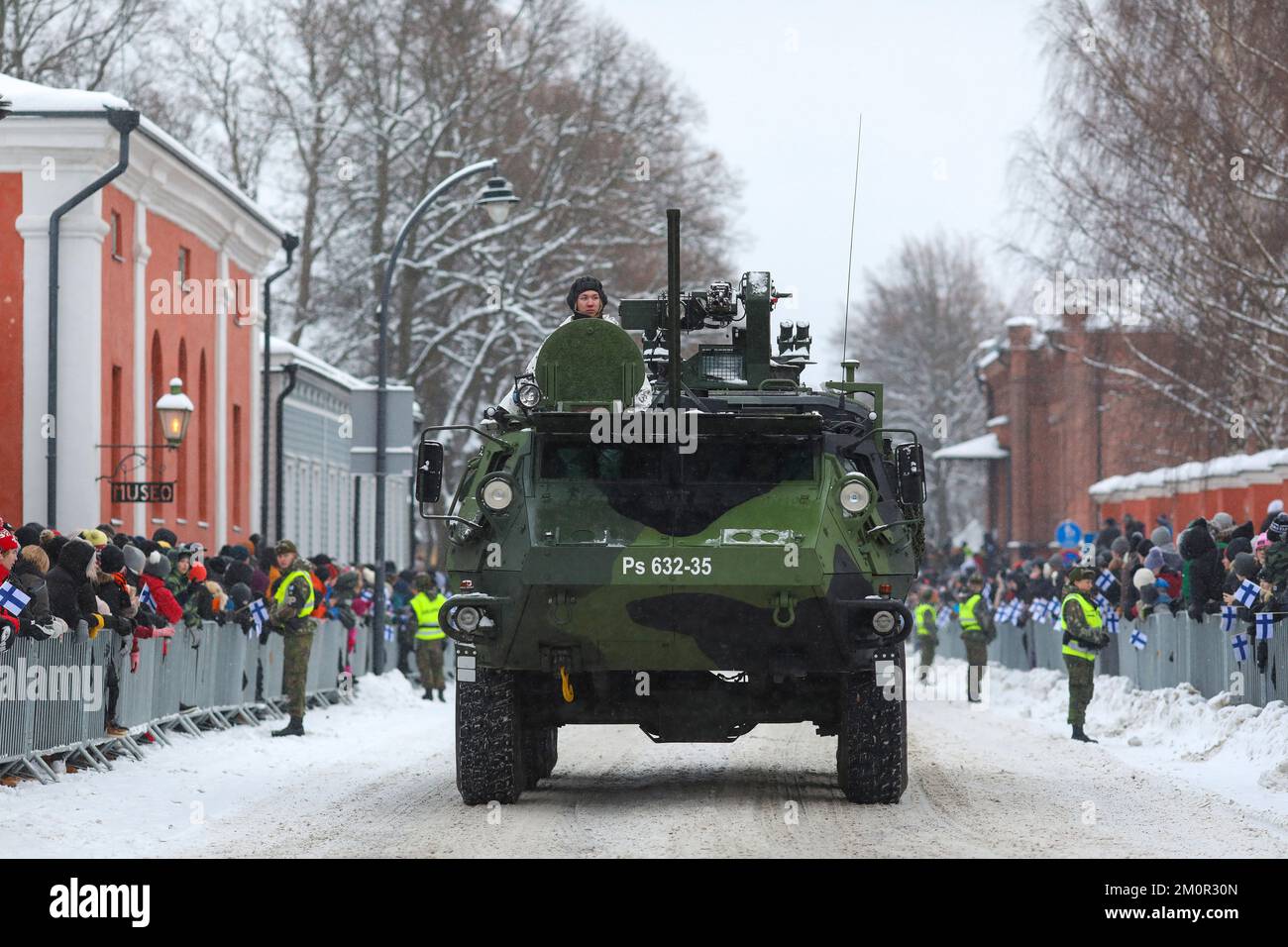 Hamina, Kymenlaakso, Finland. 6th Dec, 2022. The Finnish Defence Forces ...