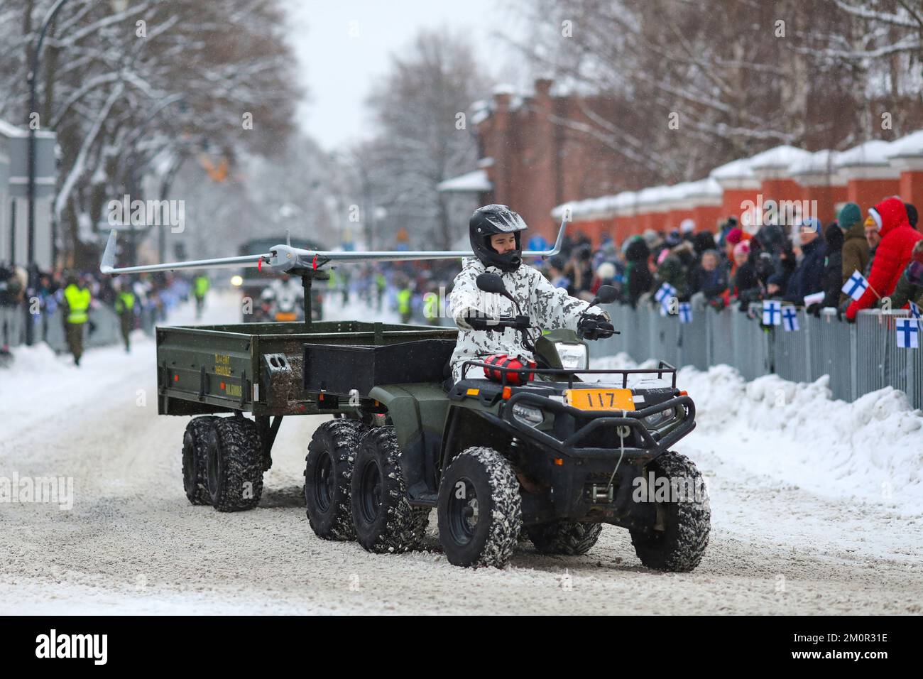 Hamina, Kymenlaakso, Finland. 6th Dec, 2022. The Finnish Defence Forces ...