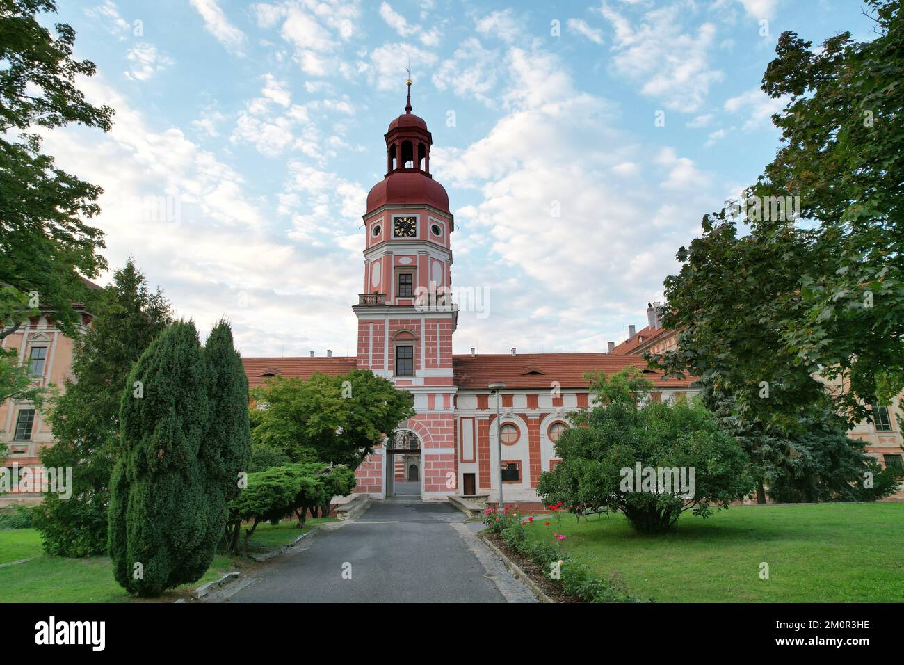 A gorgeous view of the garden and entrance to the Roudnice nad Labem ...