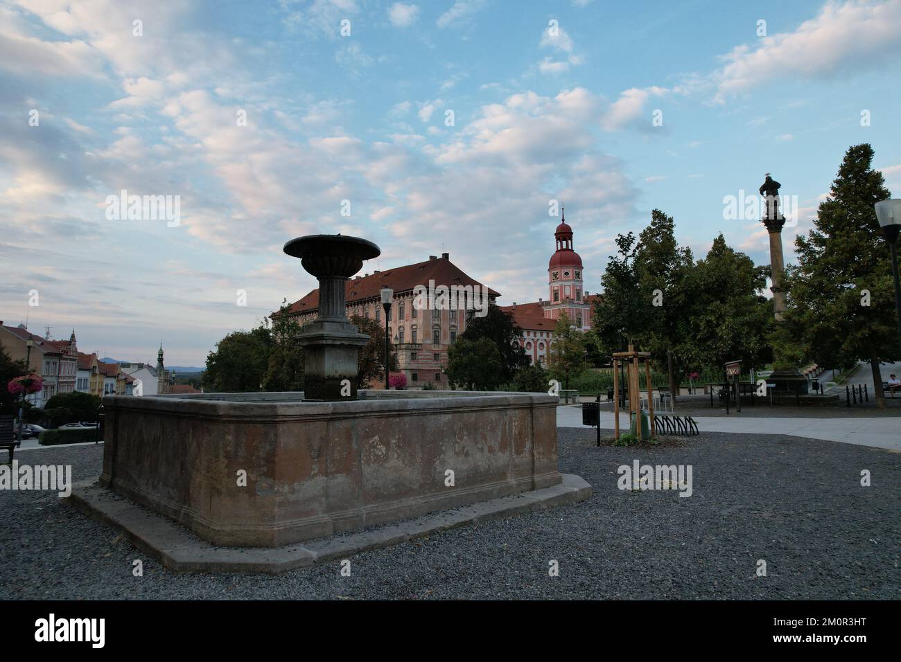 A gorgeous view of the garden and entrance to the Roudnice nad Labem ...
