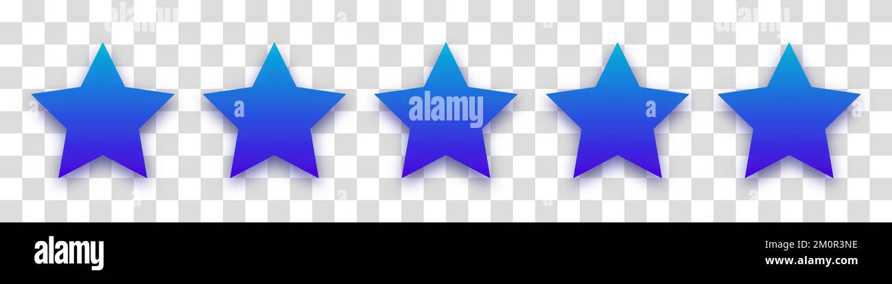 Star blue icon on transparent background. Customer feedback concept ...