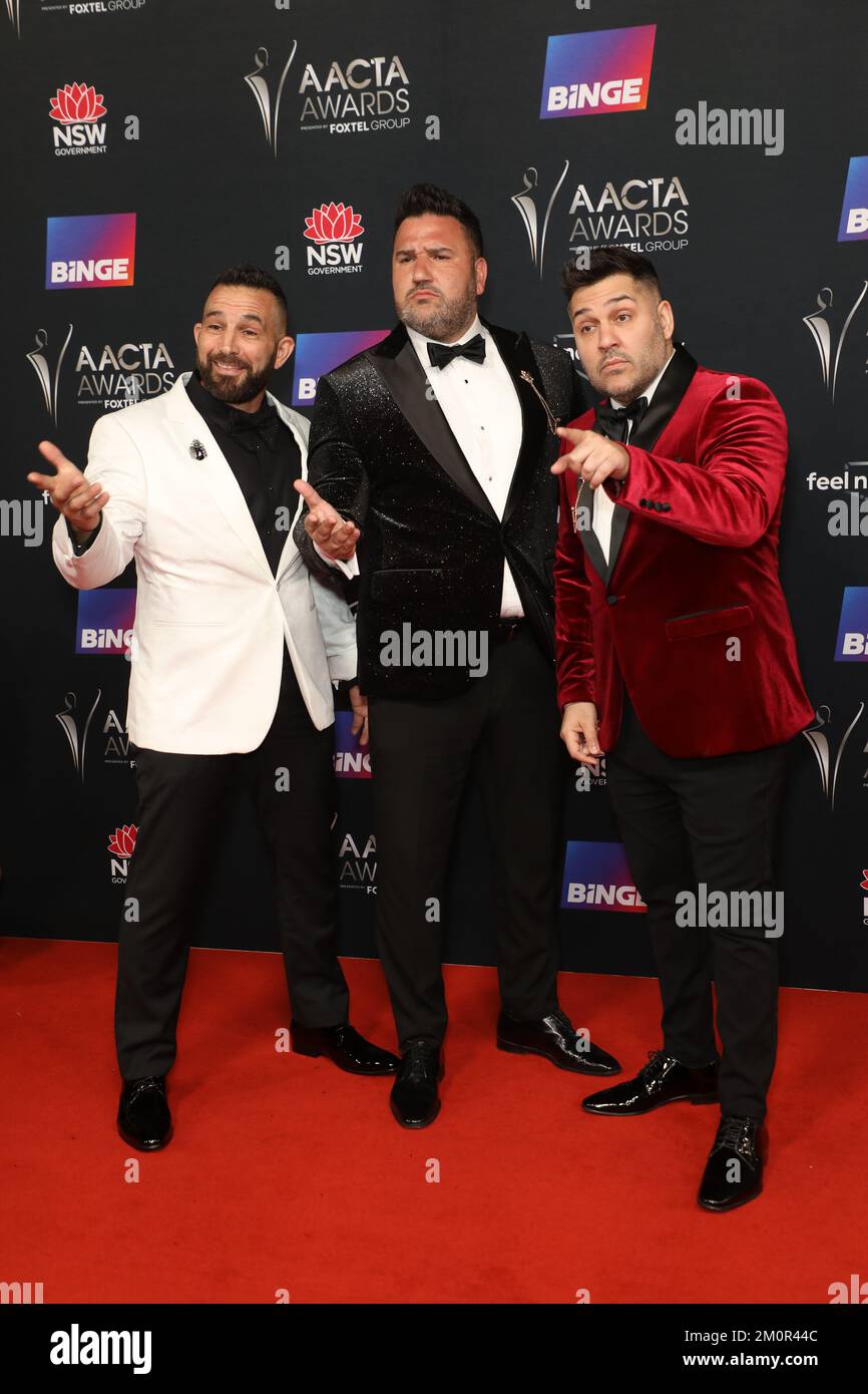 Sydney, Australia. 7th December 2022: Andrew Manfe, Joe Salanitri and ...