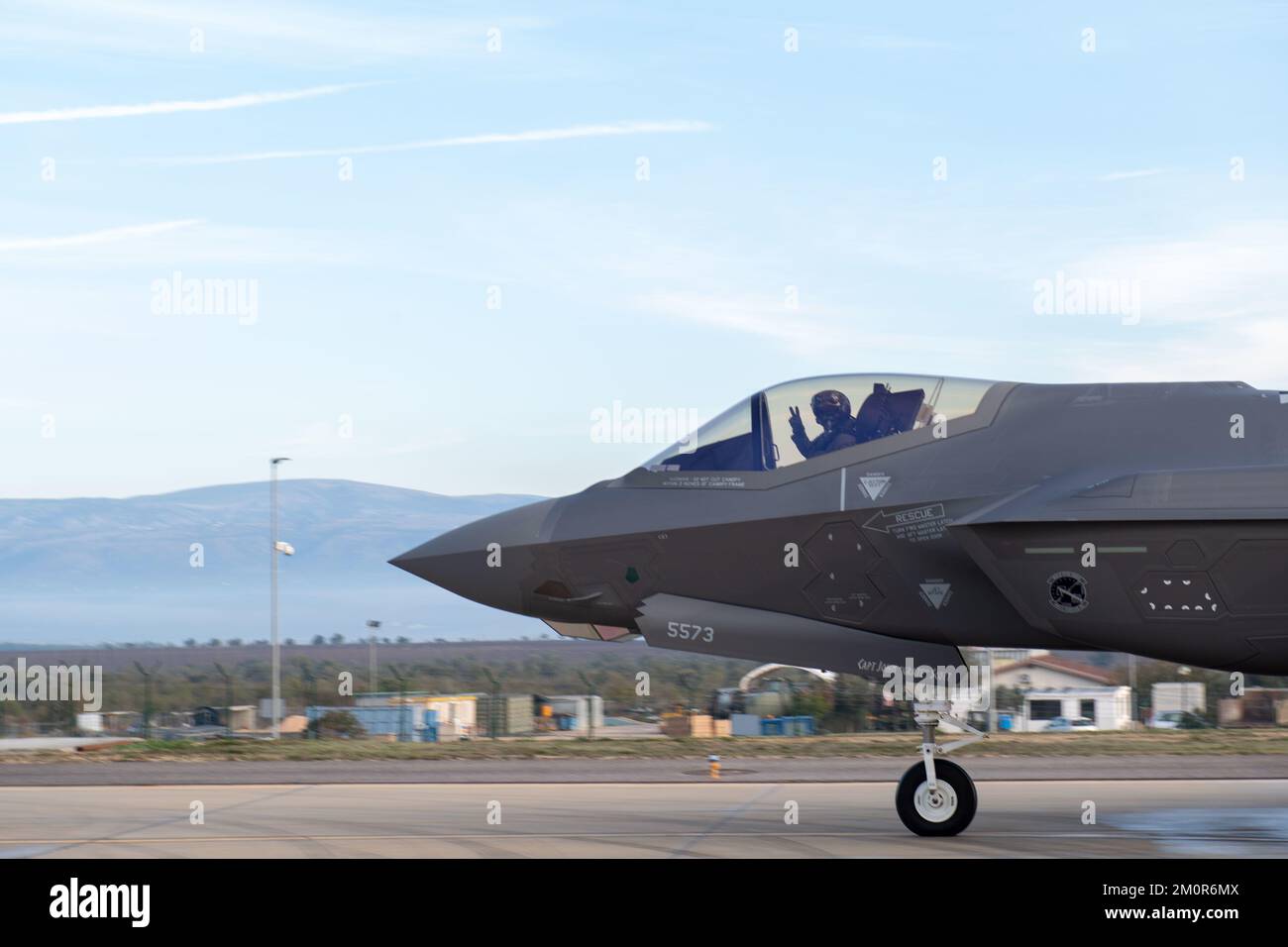 A U.S. Air Force F-35 Lightning II from the 495th Fighter Squadron ...