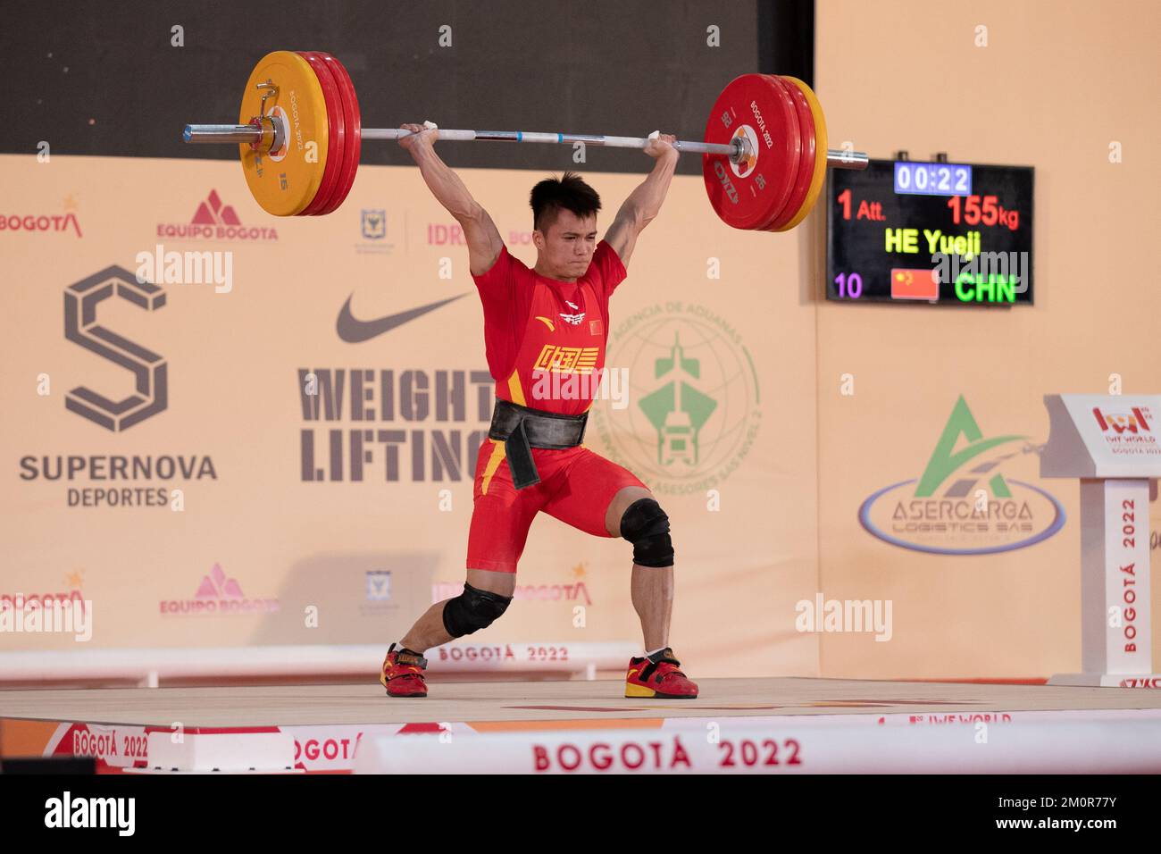 Bogota, Colombia. 7th Dec, 2022. He Yueji of China competes during the ...