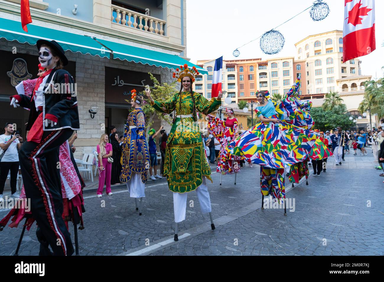 Roaming parade at Medina Centrale, The Pearl District Doha, Qatar Stock ...