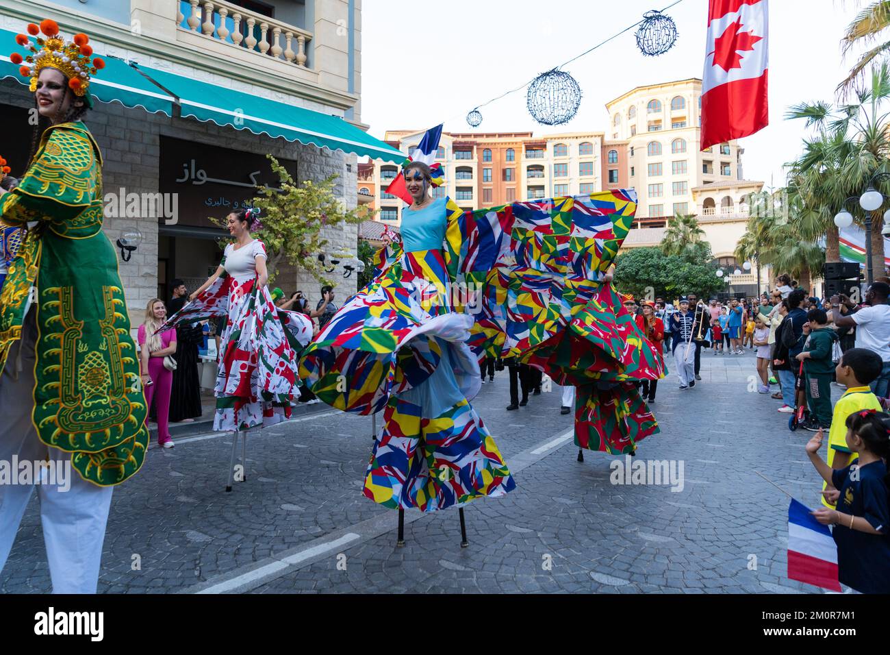 Roaming parade at Medina Centrale, The Pearl District Doha, Qatar Stock ...