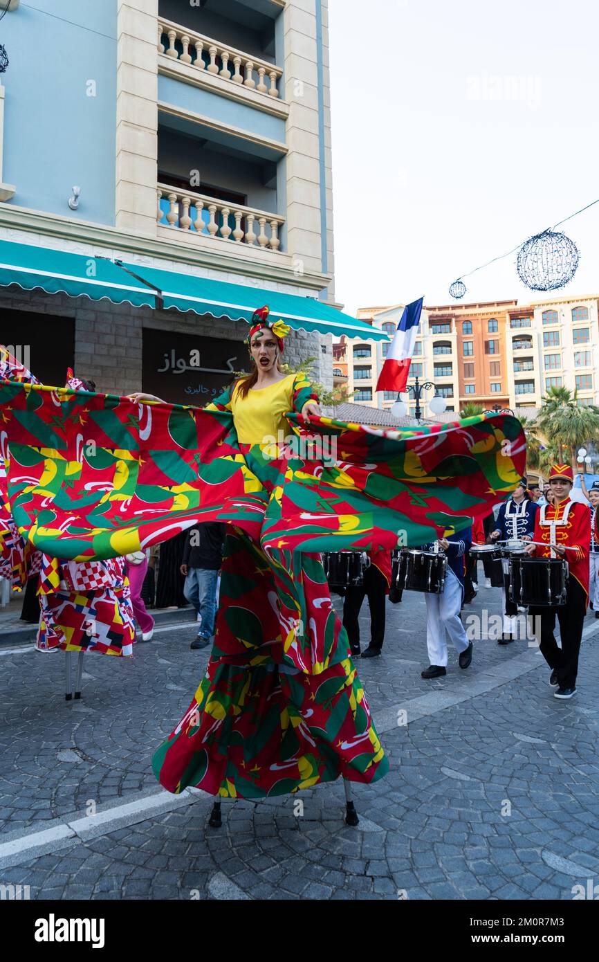 Roaming parade at Medina Centrale, The Pearl District Doha, Qatar Stock ...