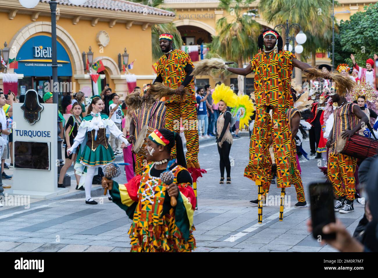 Roaming parade at Medina Centrale, The Pearl District Doha, Qatar Stock ...