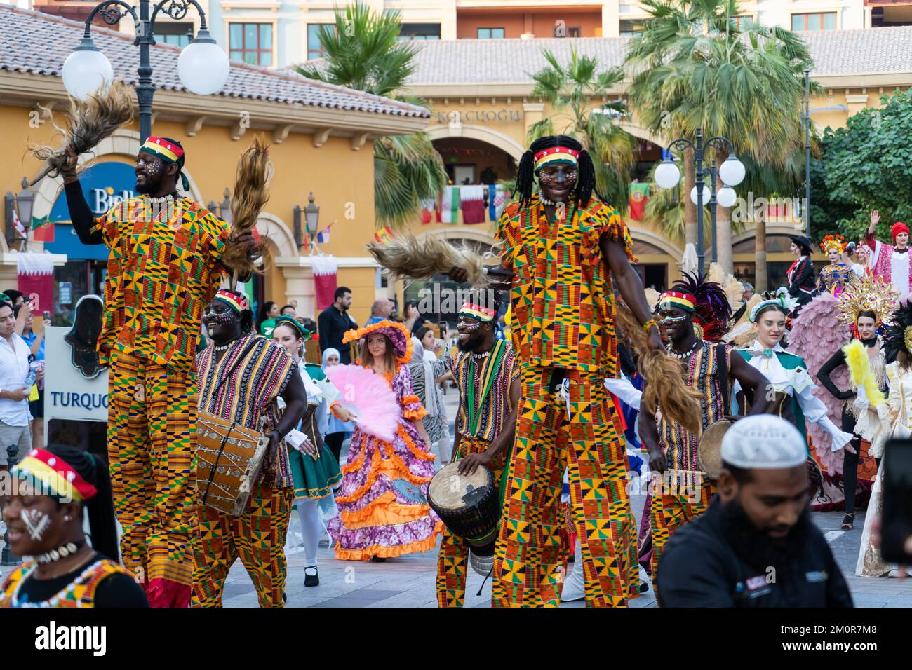 Roaming parade at Medina Centrale, The Pearl District Doha, Qatar Stock ...