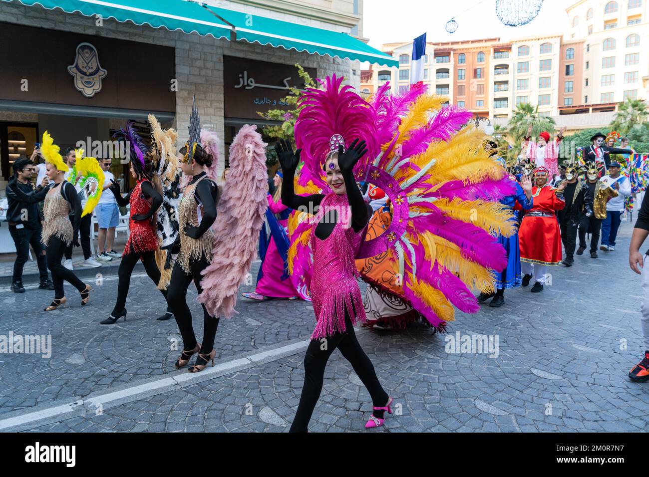Roaming parade at Medina Centrale, The Pearl District Doha, Qatar Stock ...