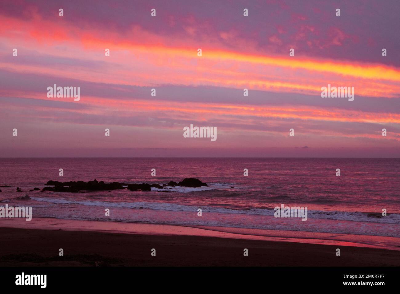 Moonstone beach sunset cambria california hi-res stock photography and ...