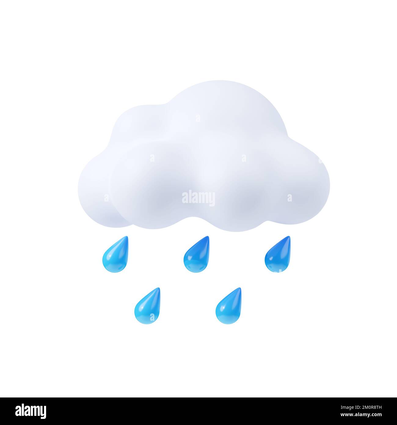 Rain cloud with water drops. Weather icon of storm, summer downpour ...