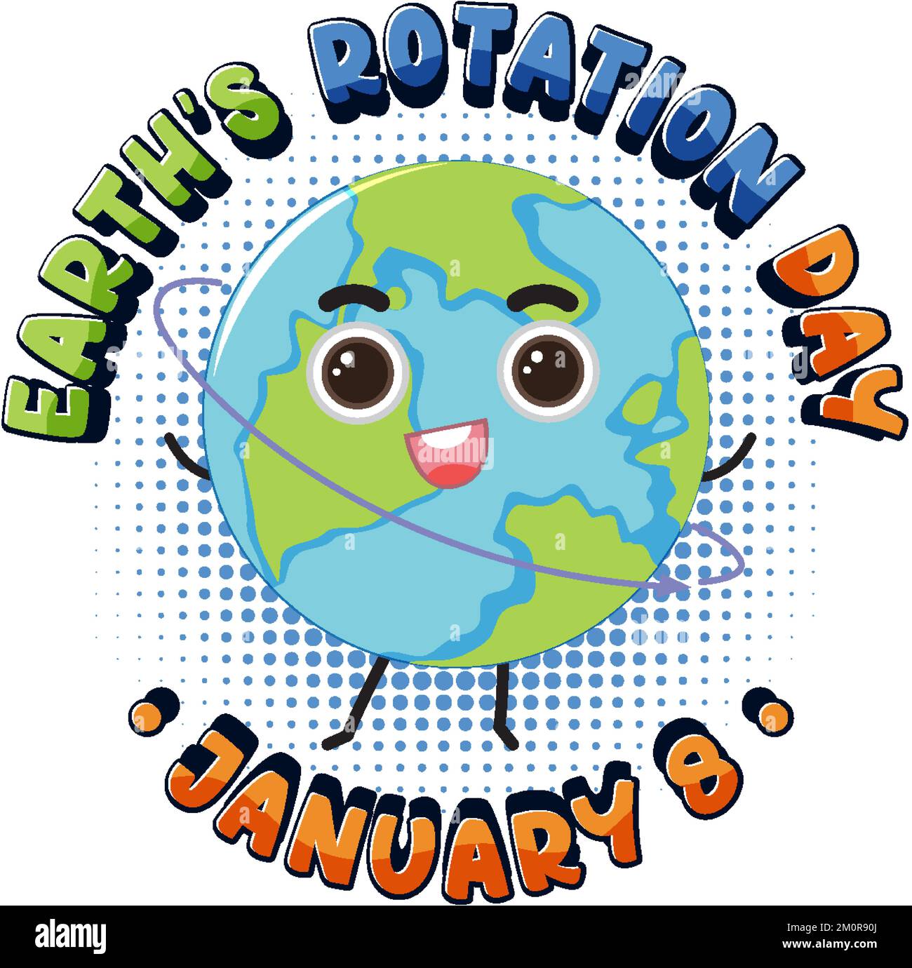 Cartoon earth sun rotation Cut Out Stock Images & Pictures - Alamy