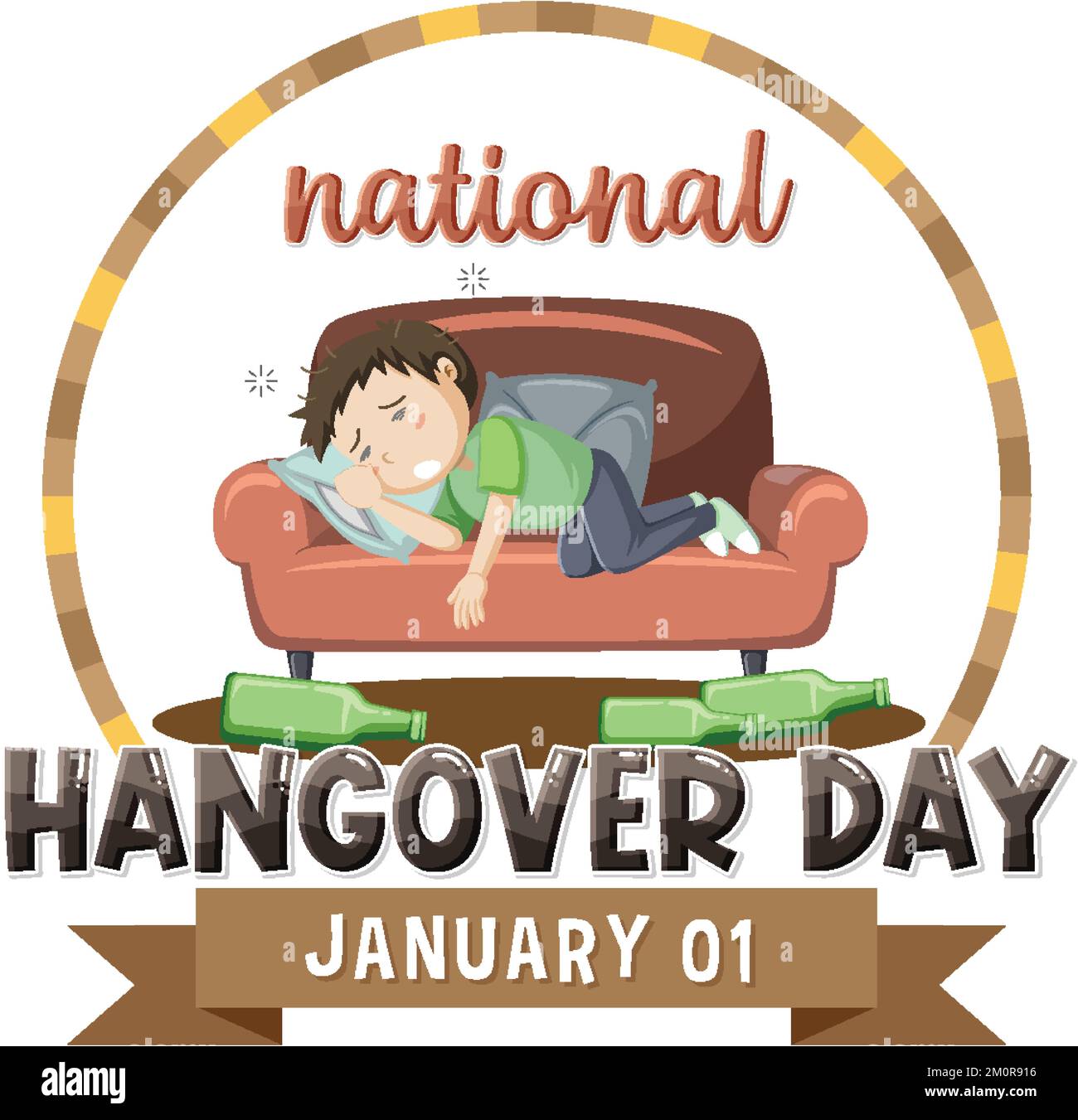 Happy National Hangover Day illustration Stock Vector Image & Art - Alamy