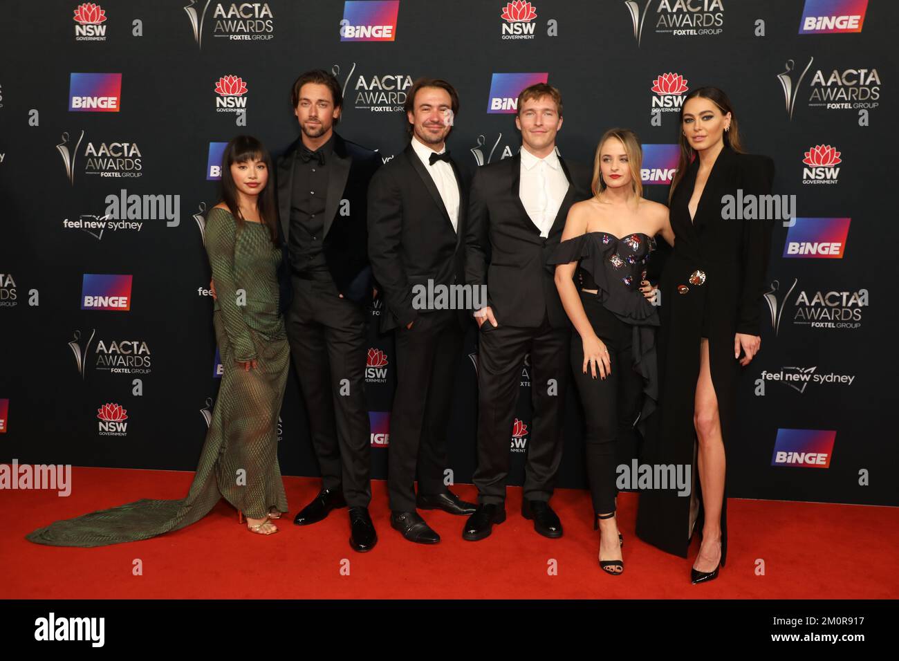 Sydney, Australia. 7th December 2022: Cast of Barons, L-R: Jillian ...