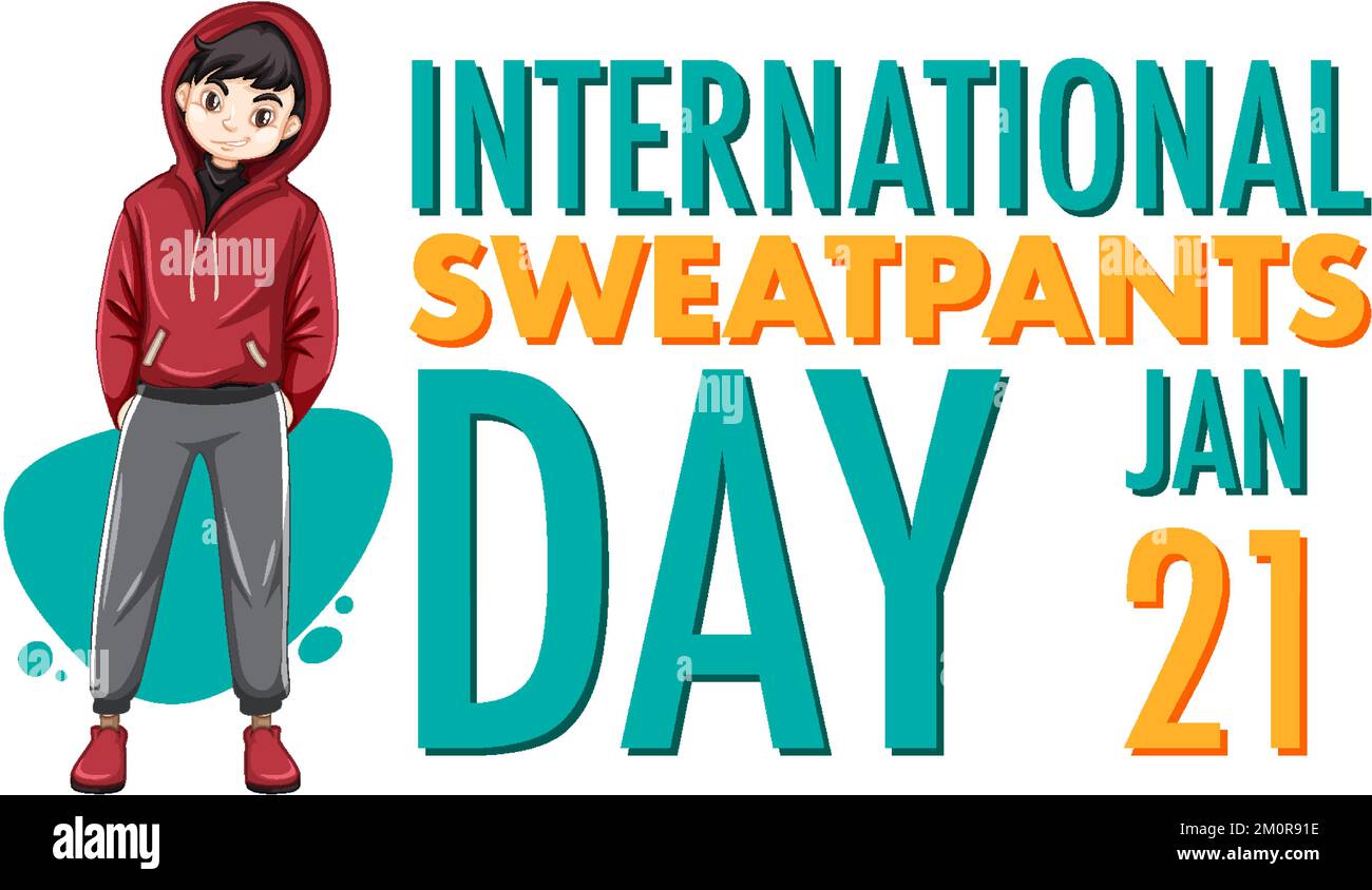 International Sweatpants Day Banner Design illustration Stock Vector ...