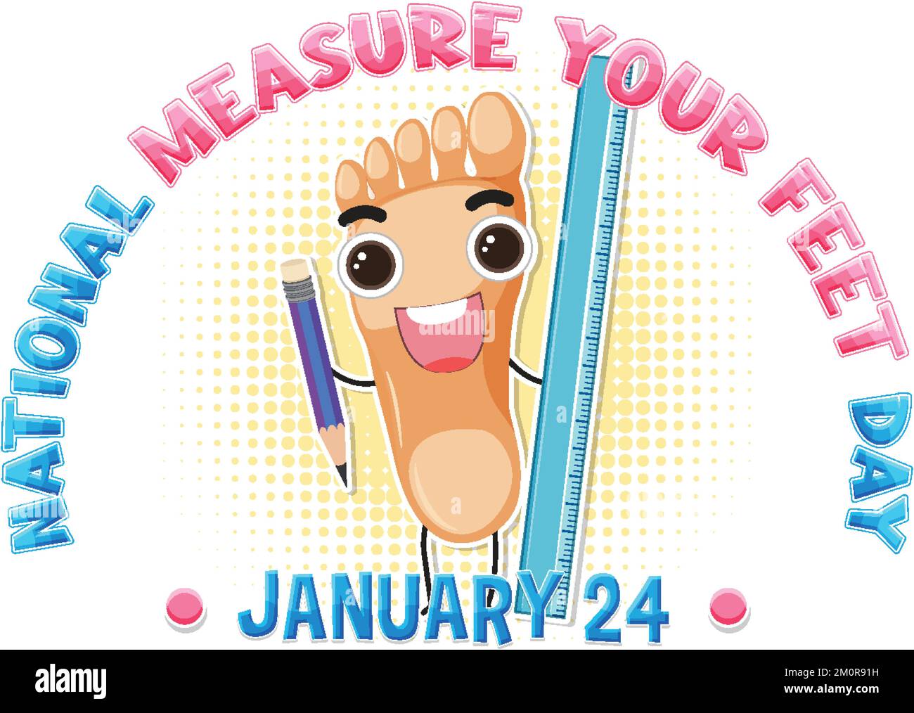 National Measure Your Feet Day Banner Design illustration Stock Vector ...