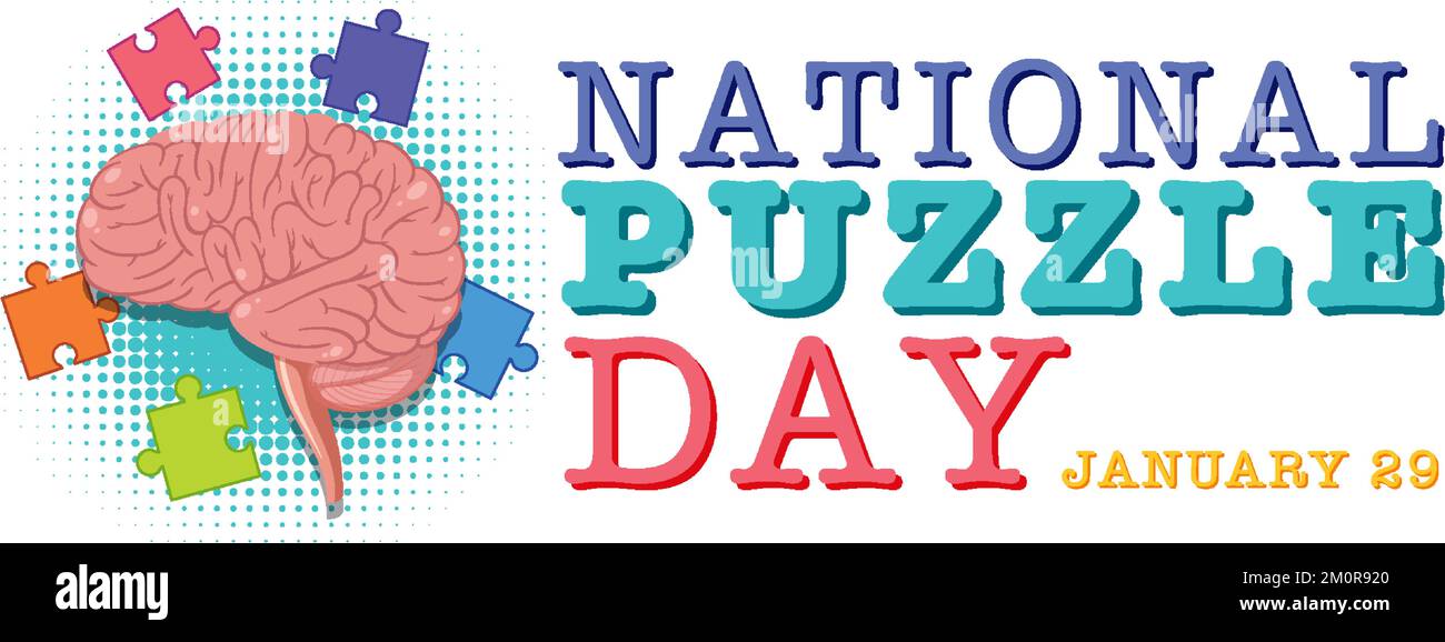 National Puzzle Day Banner Design illustration Stock Vector Image & Art ...