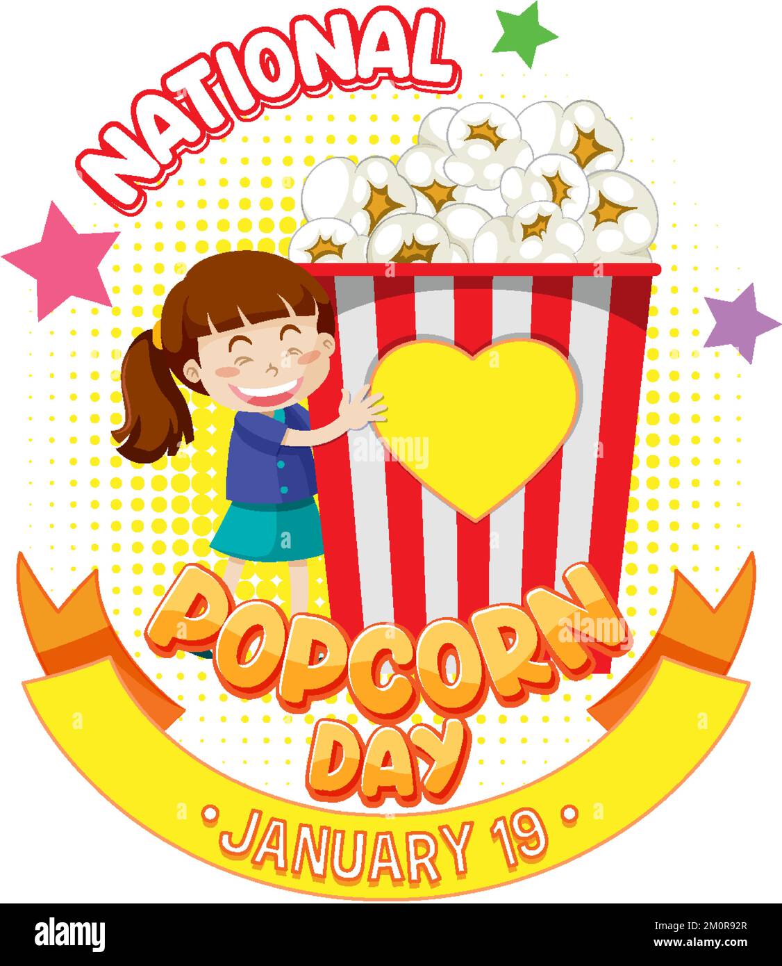 National Popcorn Day Banner Design illustration Stock Vector Image ...