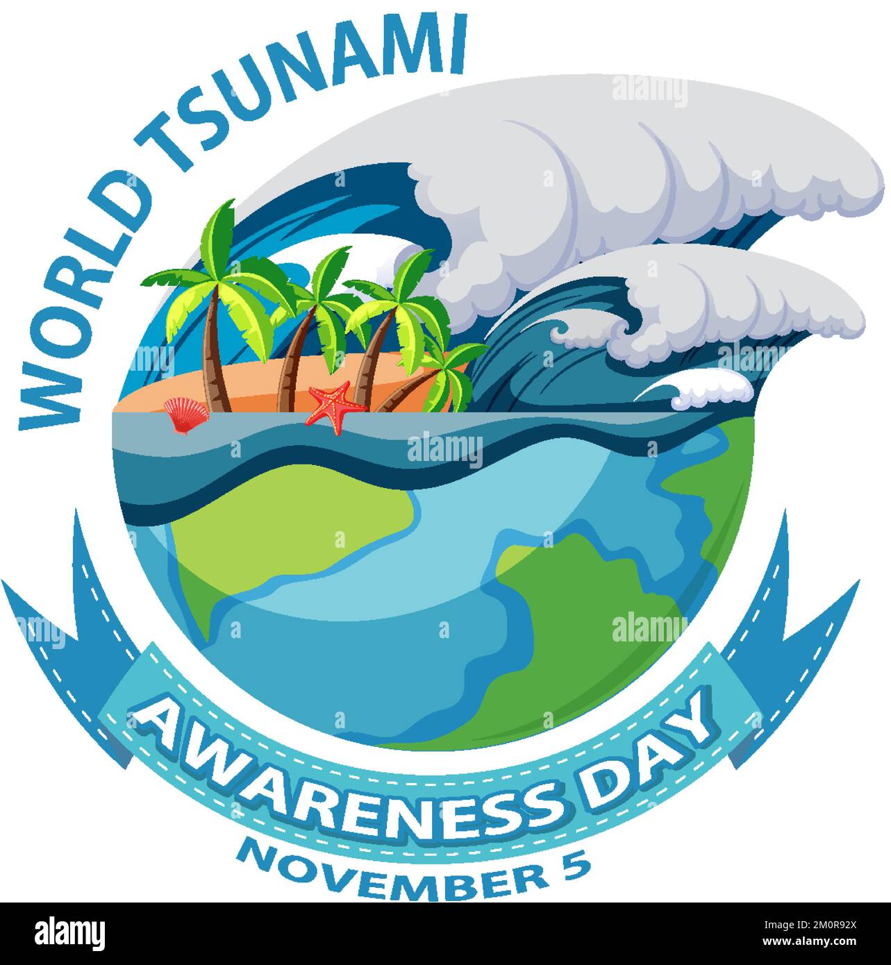 World Tsunami Awareness Day illustration Stock Vector Image & Art - Alamy